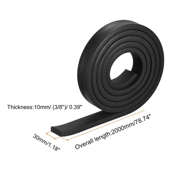 EPDM Rubber Foam Sheet Strips, Neoprene Sheets Rolls 3/8"T x 1.18"W x ...
